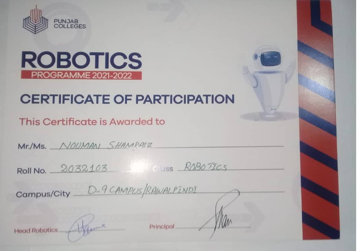 Nouman Shamraiz - Front End Web Developer